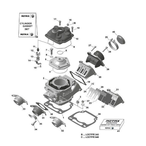 2. 413531 125 Rotax Max Nikasil Cylinder, Senior Max - Shop Karting ...