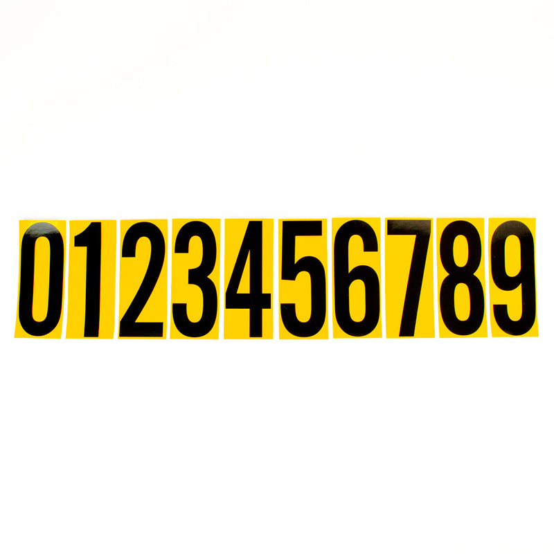 Euro Style Yellow Background Stick On Kart Number - Shop Karting Parts ...